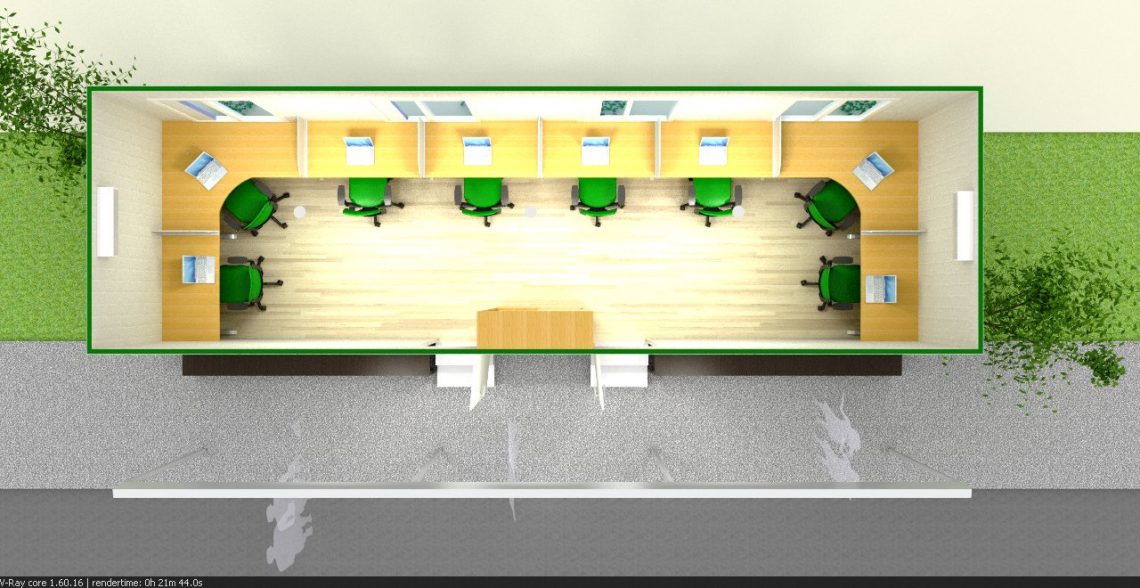 4 Contoh Layout Office Container | Tradecorp Blog