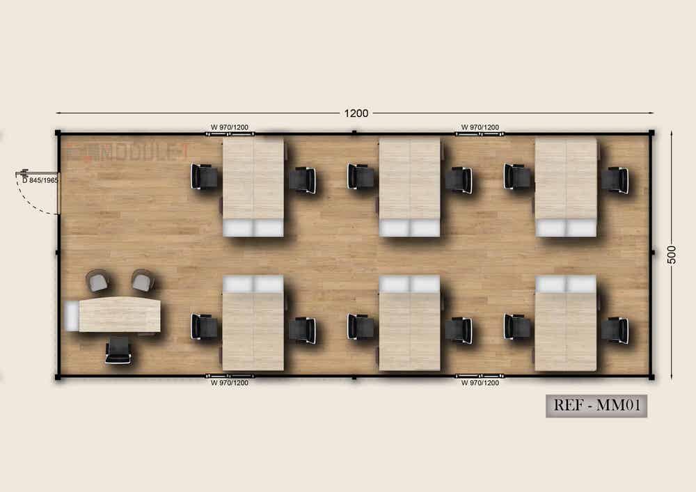 4 Contoh Layout Office Container | Tradecorp Blog