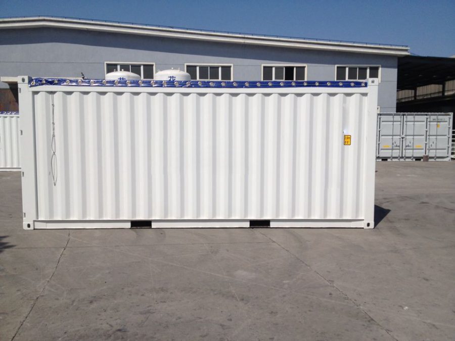 20' Open Top with Soft Top Container (White) | Tradecorp